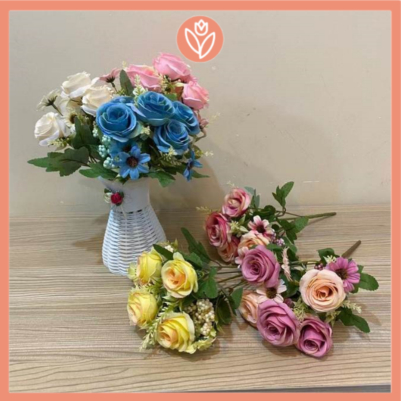 Jual TULIP PAPERIE ARTIFICIAL FLOWER ROSE ASTER FLOWER BUNDLE 5 STEM ...