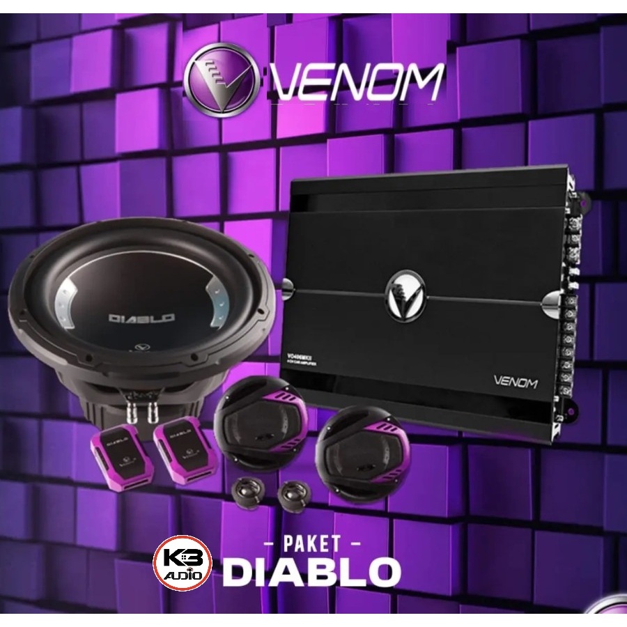 Jual Paket Audio Mobil Venom Diablo Series Speaker Power Subwoofer ...