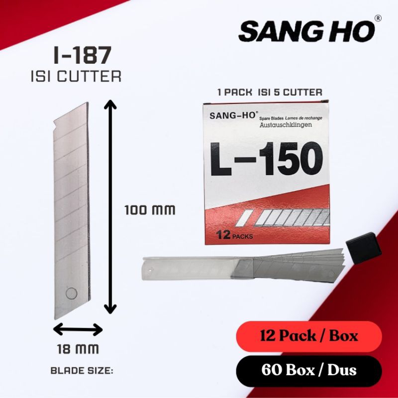 Jual (12 TUBE) isi cutter besar L-150/refill cutter/isi cutter murah ...