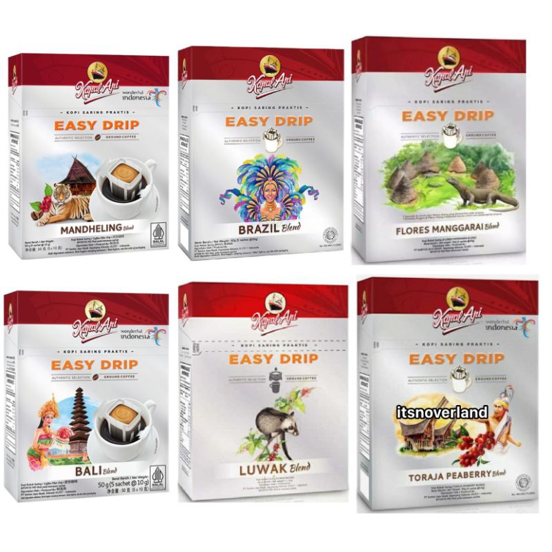 Jual KAPAL API Easy Drip Kopi Toraja Peaberry Flores Manggarai Brazil ...