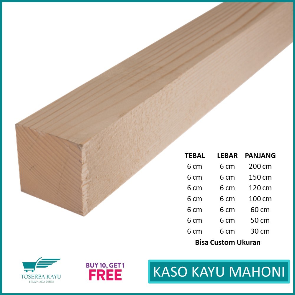 Jual Kayu Reng Kaso Mahoni Ukuran 6x6 Panjang 20 - 120cm | Shopee Indonesia