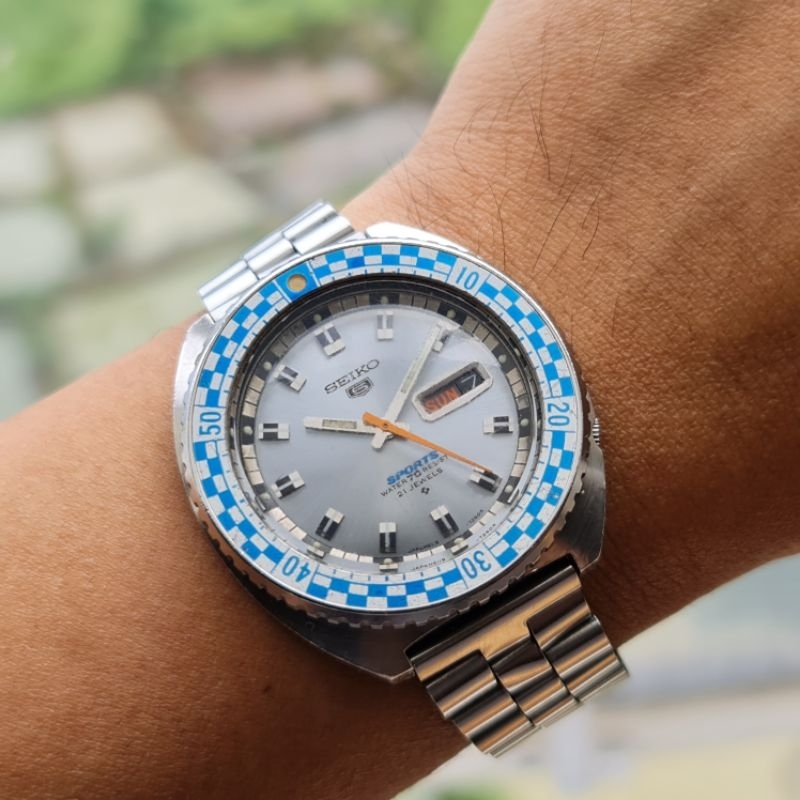 Jual 70s Vintage Seiko 5 Sports speed racing Rally Diver 6119-7173 ...