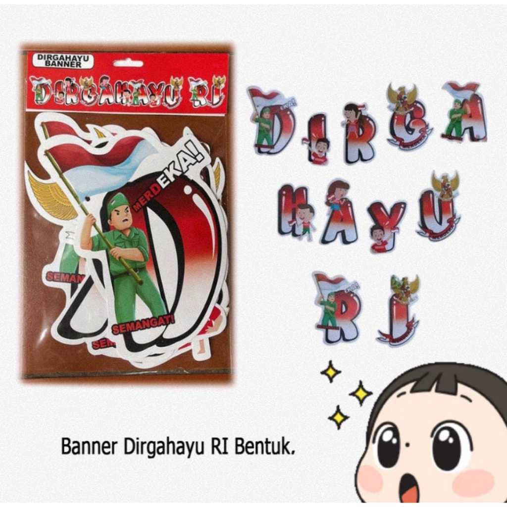 Jual Banner bendera merah putih segilima benner 17 agustus banner ...
