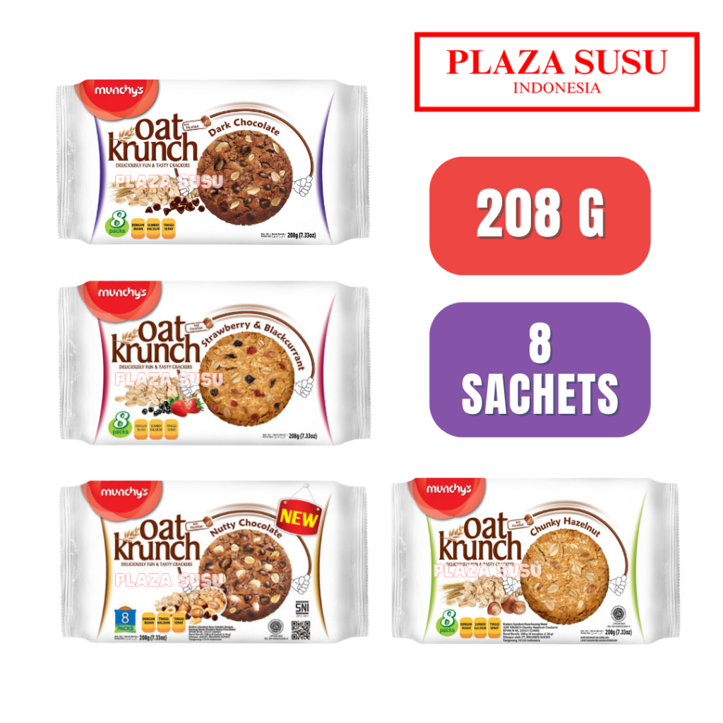 Jual BISCUIT OAT KRUNCH MUNCHYS DARK CHOCOLATE MUNCHY'S OAT CRUNCH BLACKCURRANT NUTTY HAZELNUT ...