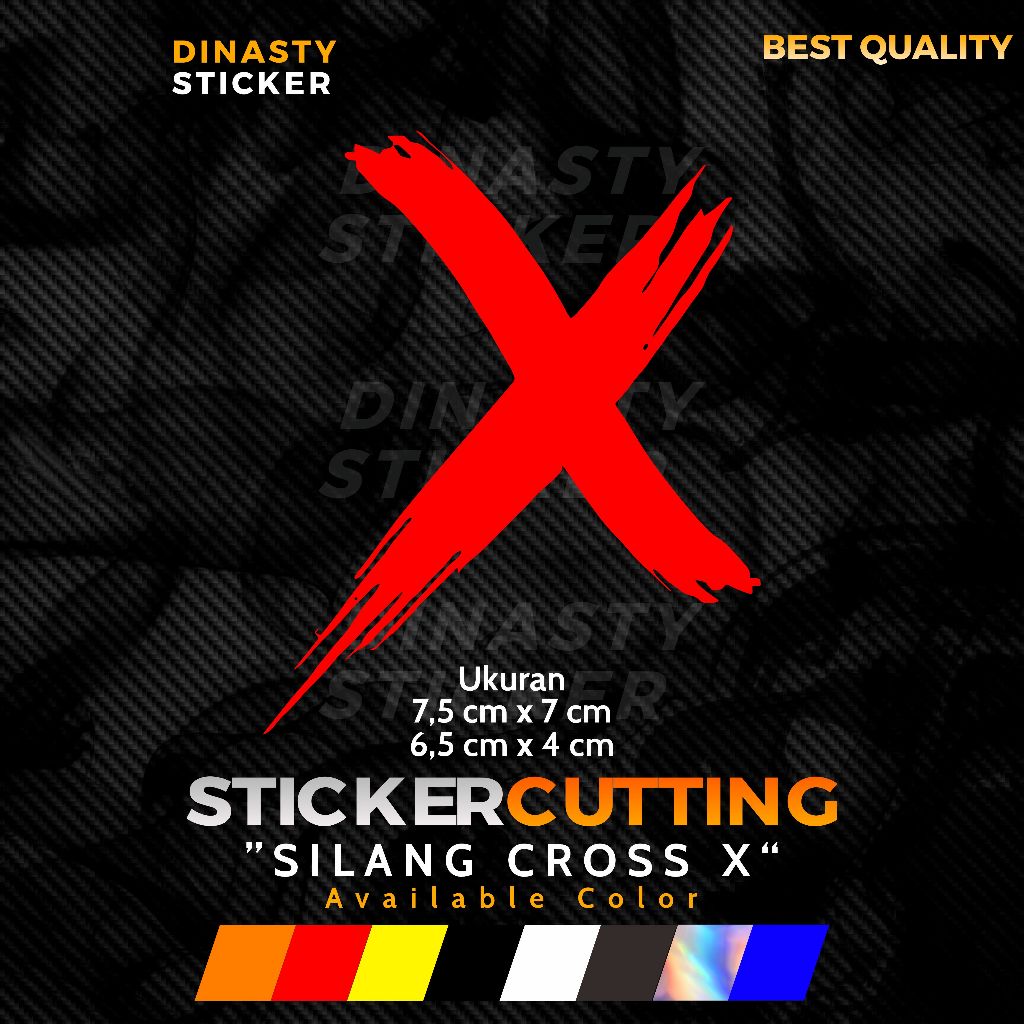 Jual STICKER STIKER CUTTING LOGO SILANG X CROSS | Shopee Indonesia