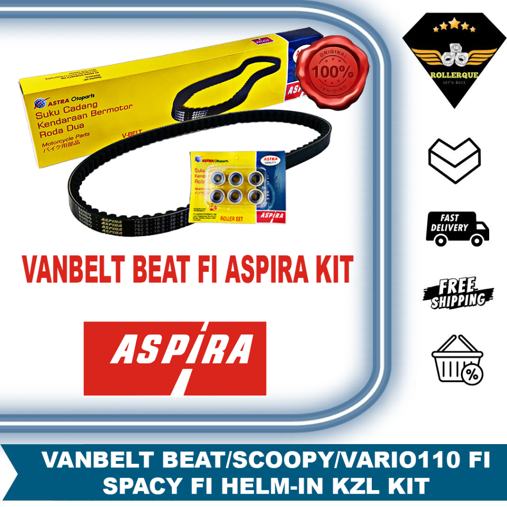 Jual Vanbelt v belt van belt fanbelt kit set assy roller Honda Beat ...