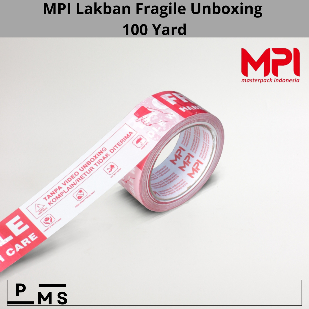 Jual Lakban Fragile Unboxing 100 Yard - Wajib Unboxing x 100 Yard MPI ...
