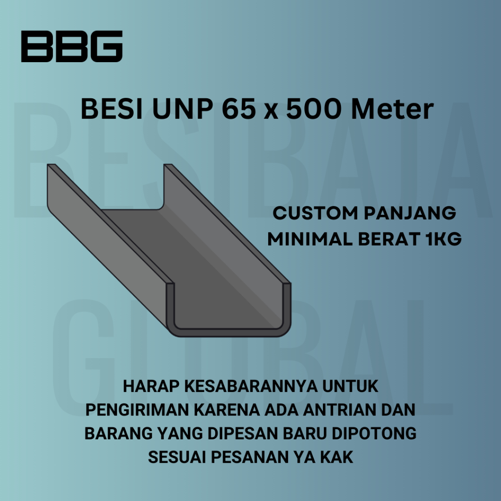 Jual BESI UNP 65 x 500mm | Shopee Indonesia
