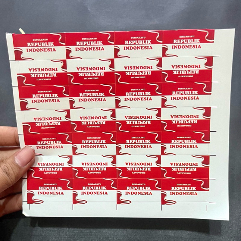 Jual Sticker bendera merah putih sticker 17 agustus DIRGAHAYU RI ...