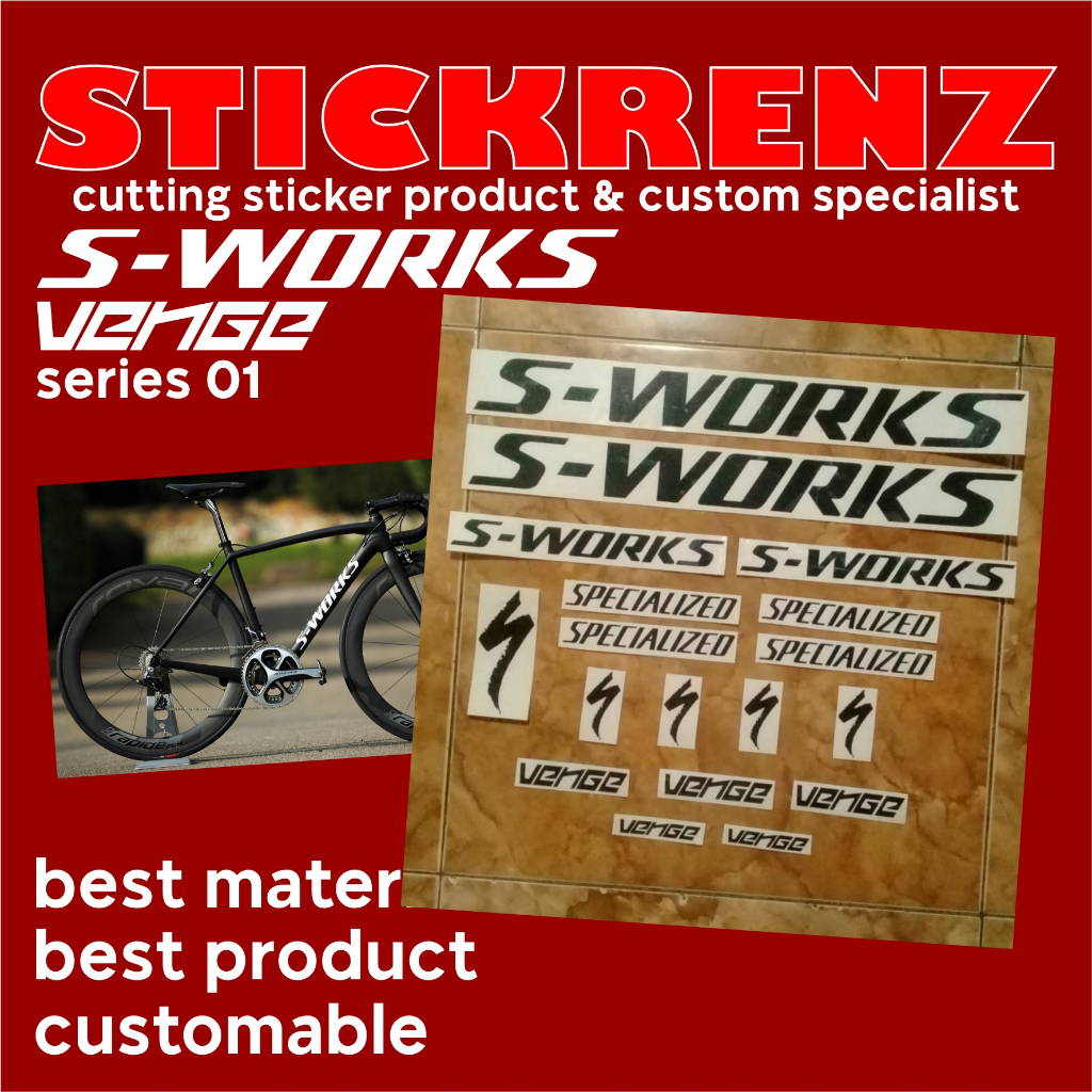 Jual Cutting Sticker Stiker Frame Sepeda S-Works Venge 01 Custom ...