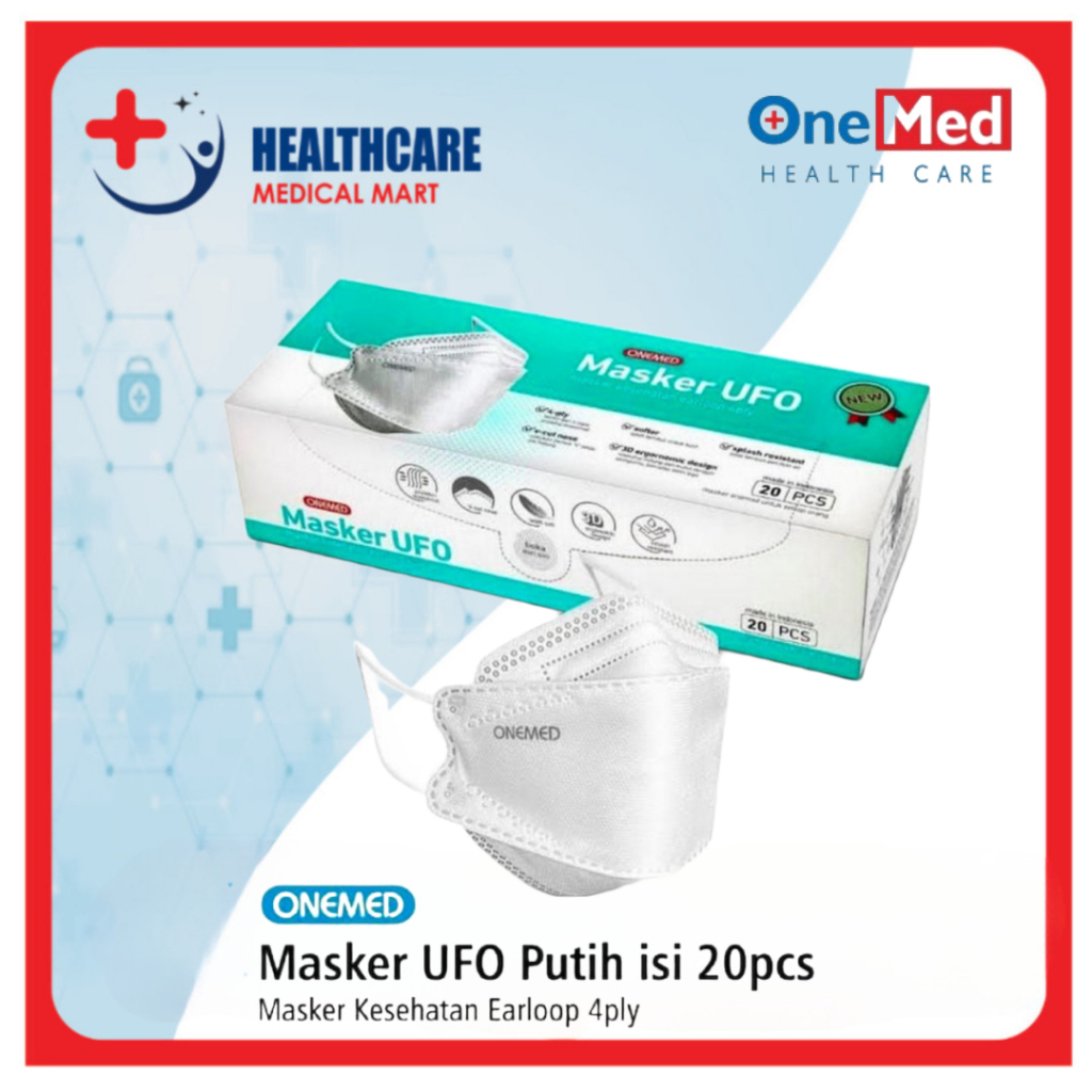 Jual Masker UFO Onemed 3D Earloop 4 ply KF94 Onemed masker medis ...