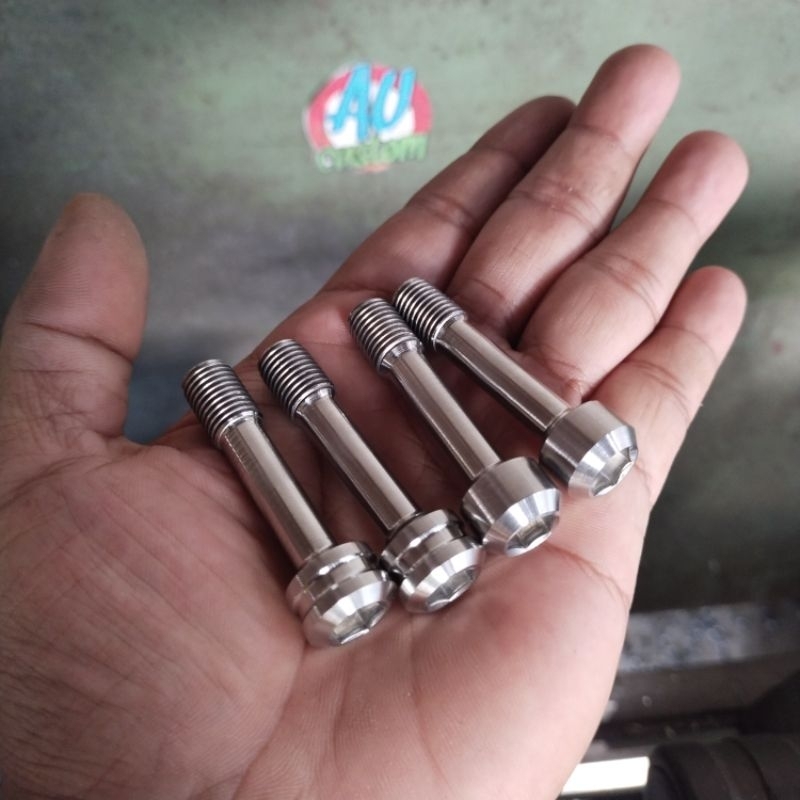 Jual baut shock depan ceper, baut shock lowering L stainless custom ...