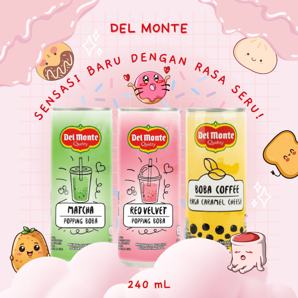 Jual Del Monte Popping Boba / Minuman Popping Boba / delmonte | Shopee ...