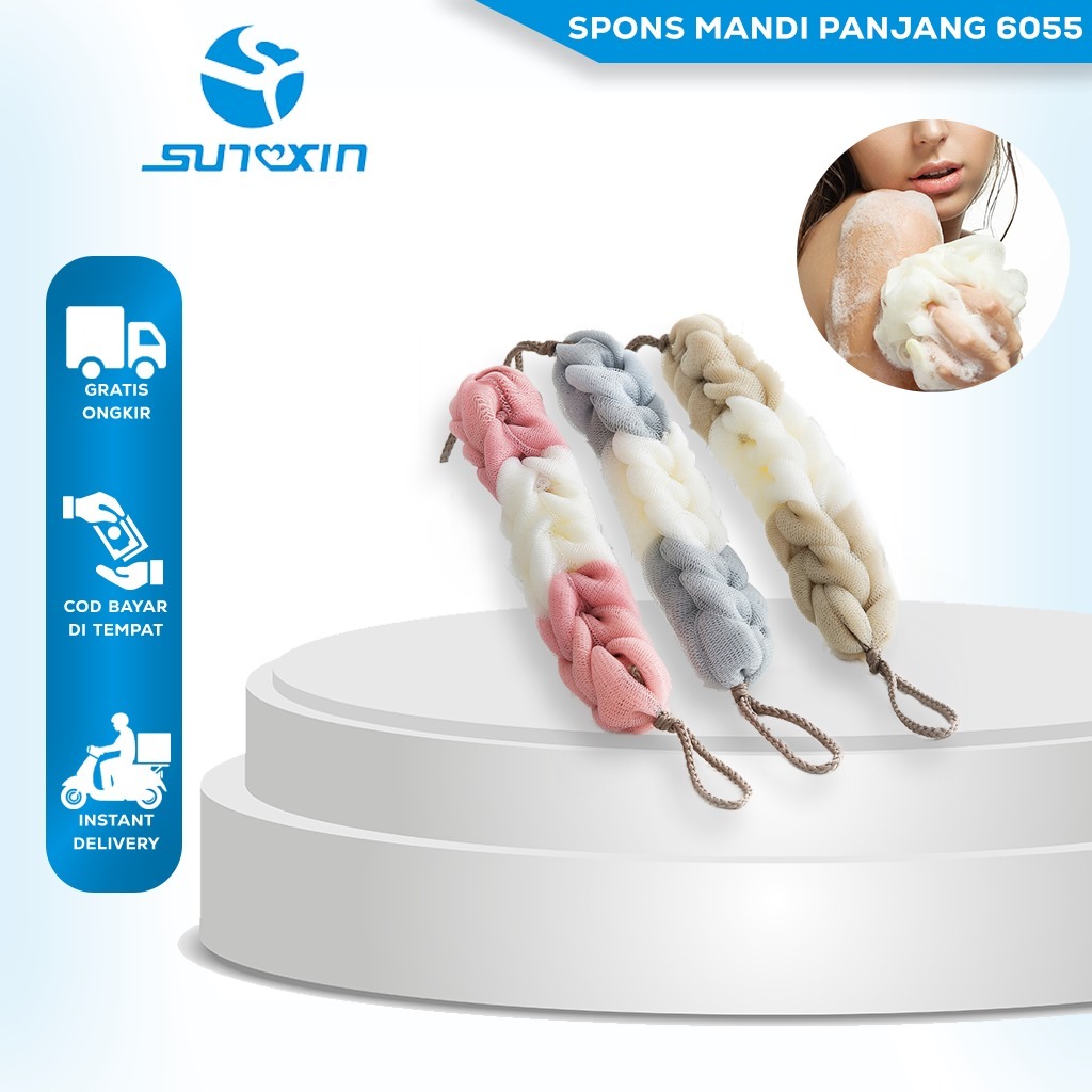 Jual SUNXIN Spons Mandi Panjang 6055 spon mandi kepang shower puff ...