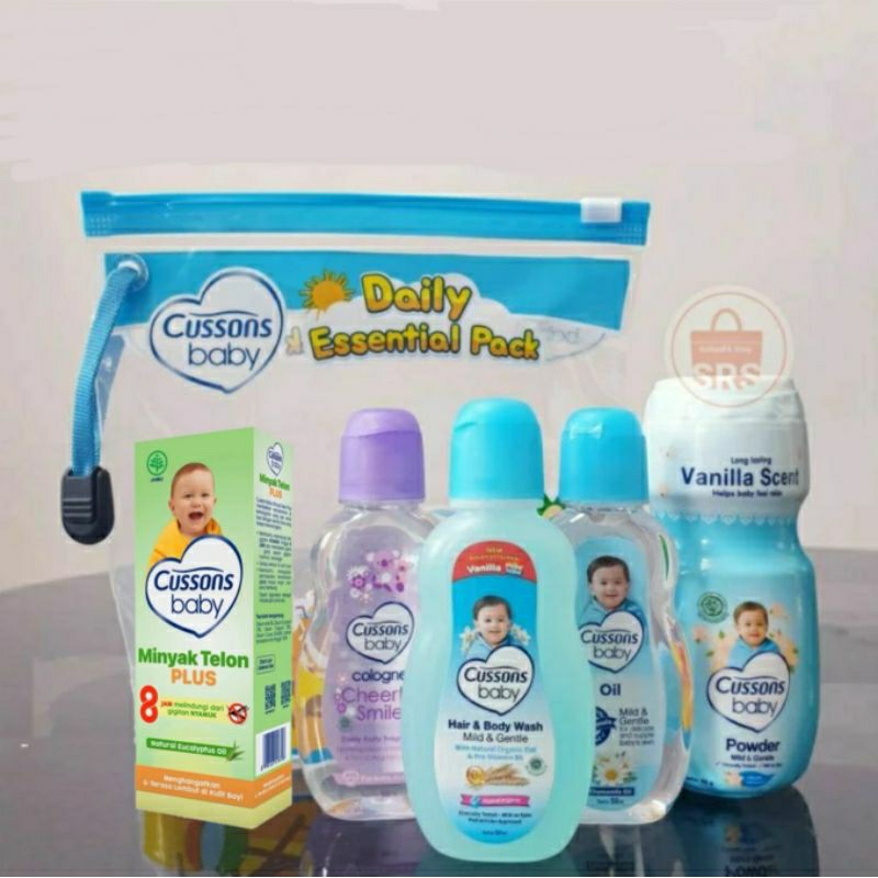 Jual 5 in 1 | 4 in 1 Cussons Baby Daily Essential Pack + Telon, Cussons ...