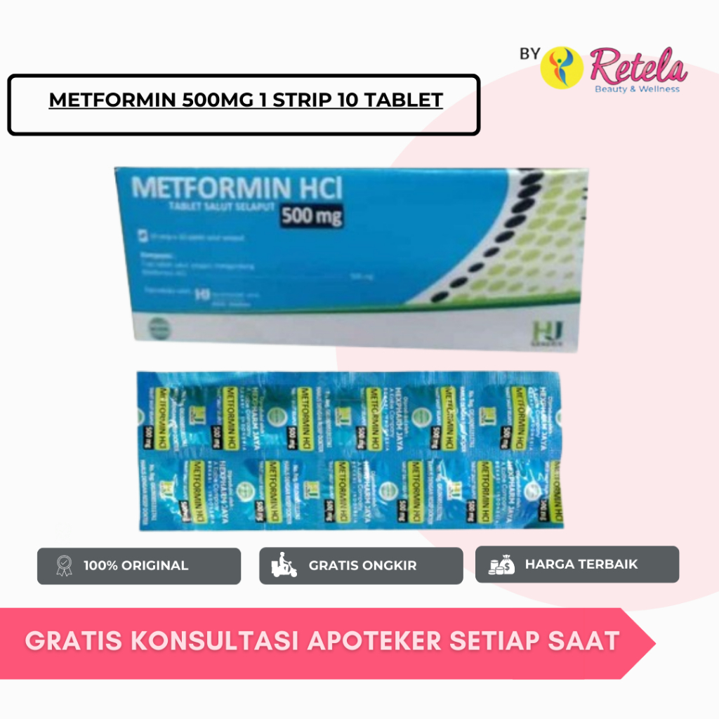 Jual METFORMIN 500MG 1 STRIP 10 TABLET | Shopee Indonesia
