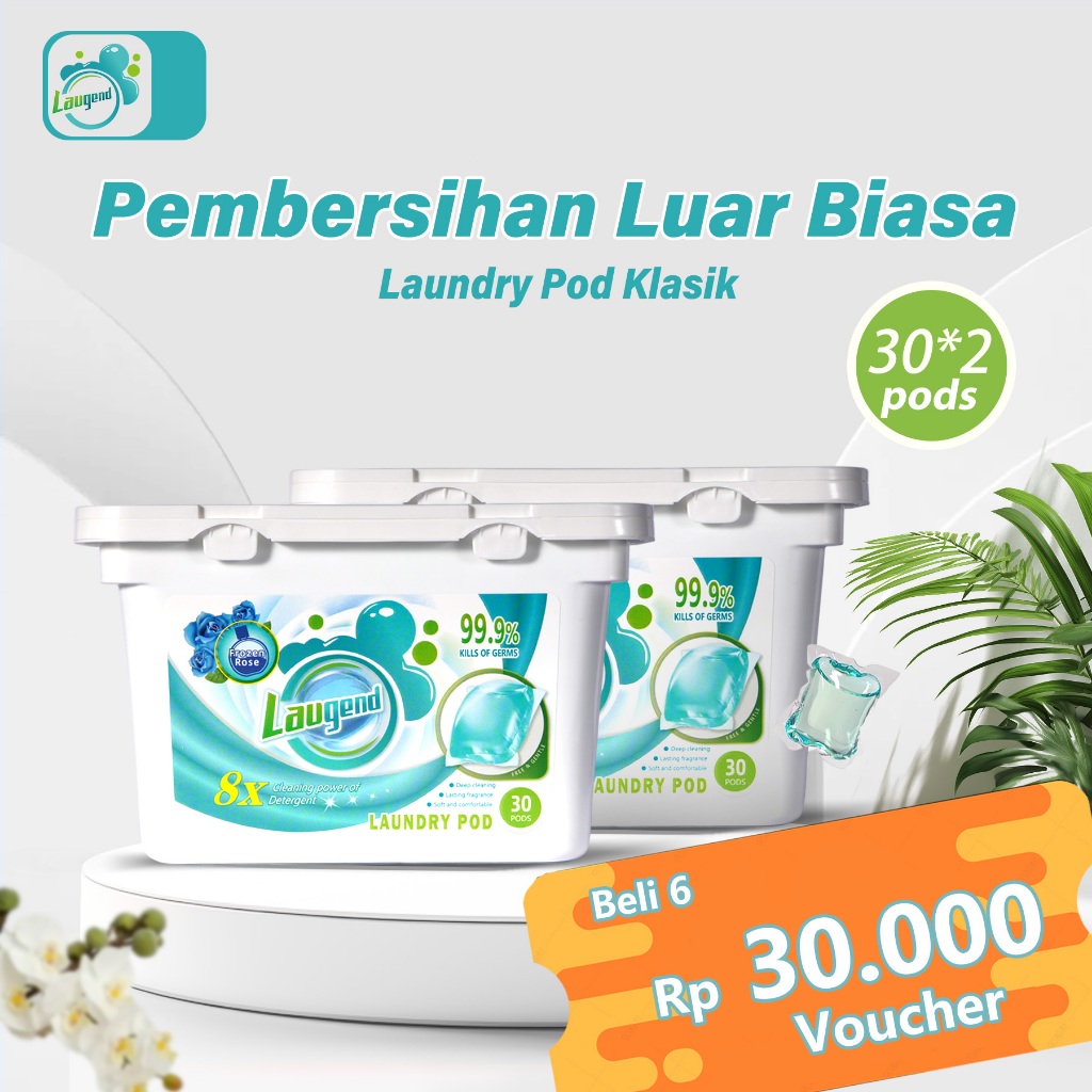 Jual 【Laugend】Classic Laundry Pod, 8x Cleaning Power, Long-lasting fragrance, Laundry Capsule ...