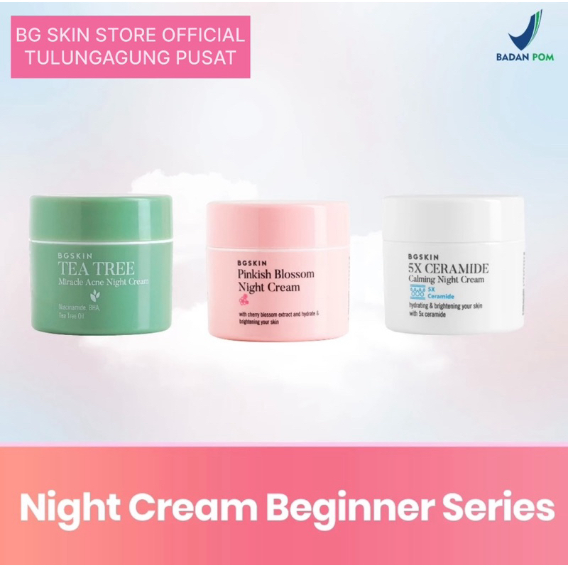 Jual BG Skin [ORIGINAL 100%] Night Cream Beginner Series | BG Skin ...