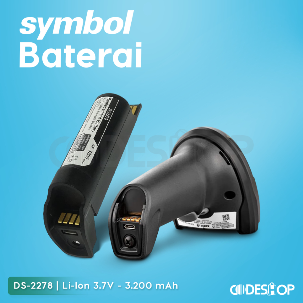 Jual Battery Baterai Scanner Barcode Zebra DS2278 DS22 Series 2D ...
