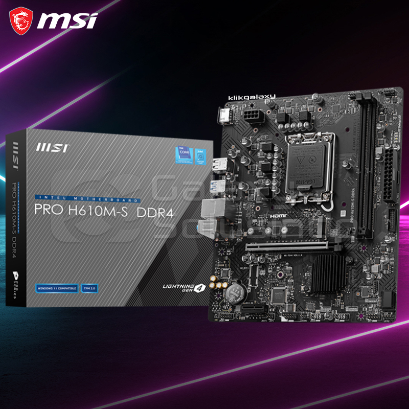 Jual MSI H610M-S PRO Intel LGA1700 H610 DDR4 Motherboard Alder Lake ...