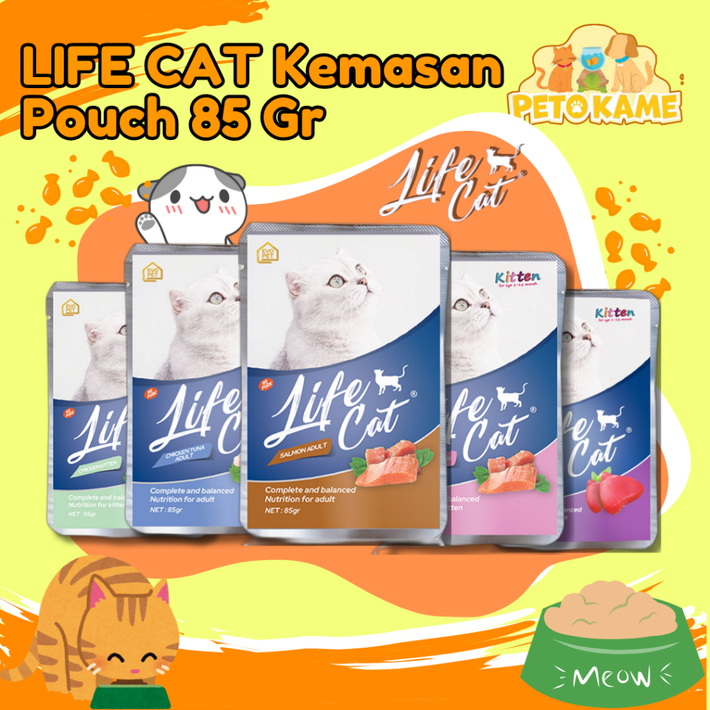 Jual Life Cat Pouch 85 gr | Makanan Kucing Basah Lifecat Sachet Saset ...