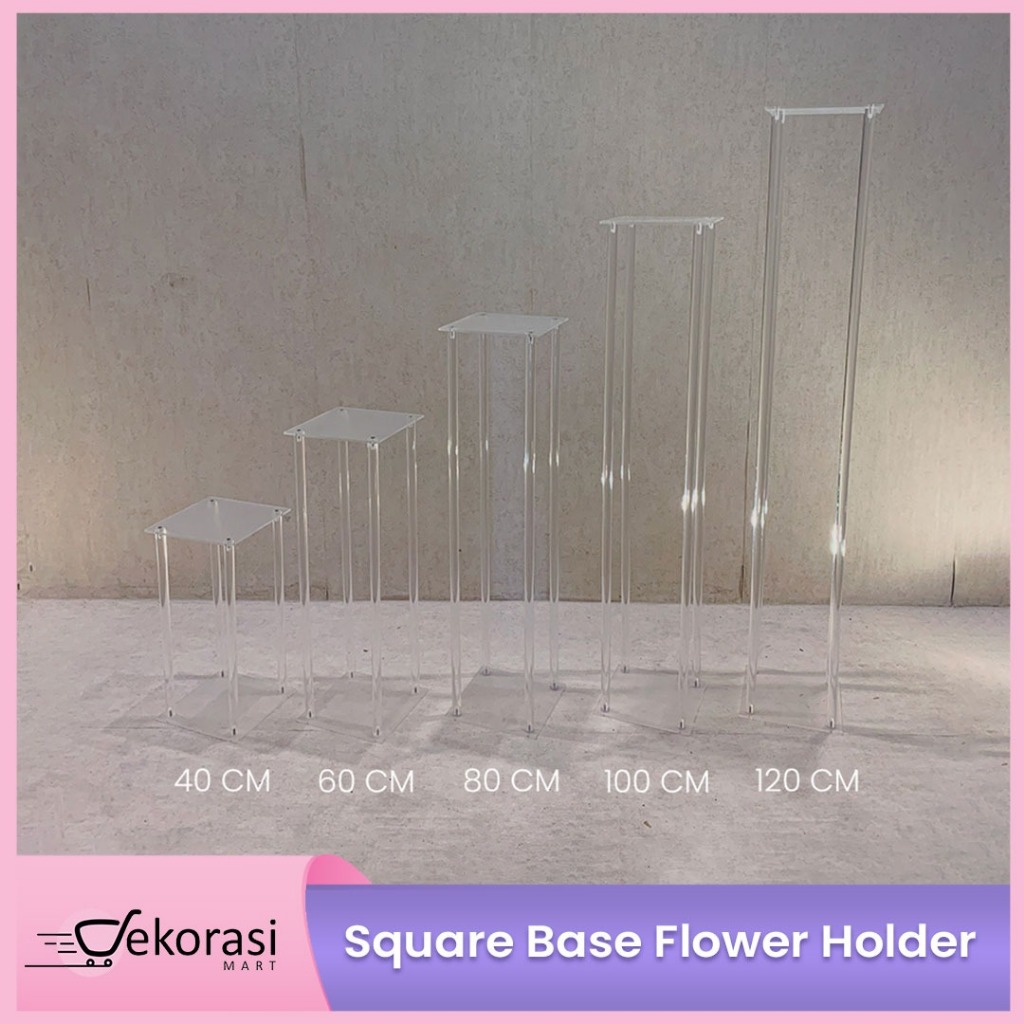 Jual Square Base Flower Holder (WAJIB PACKING KAYU) / Tempat bunga ...