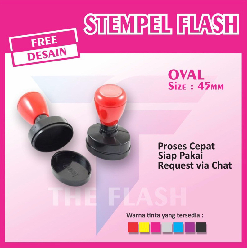 Jual STEMPEL FLASH OVAL|BULAT |FREE DESAIN|BEBAS WARNA|MURAH|BUAT KANTOR|CUSTOM | Shopee Indonesia