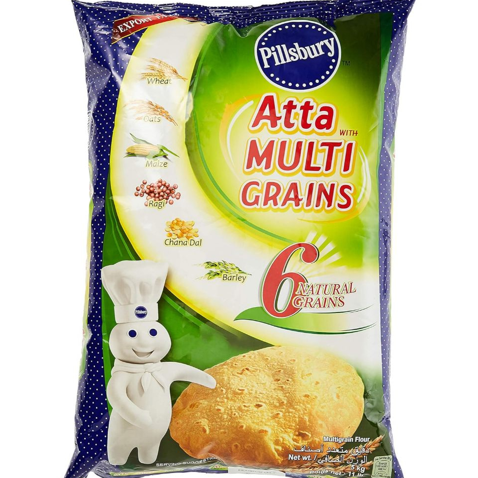 Jual ATTA MULTI GRAINS 5kg PILLSBURY / Natural Grains / Tepung | Shopee ...
