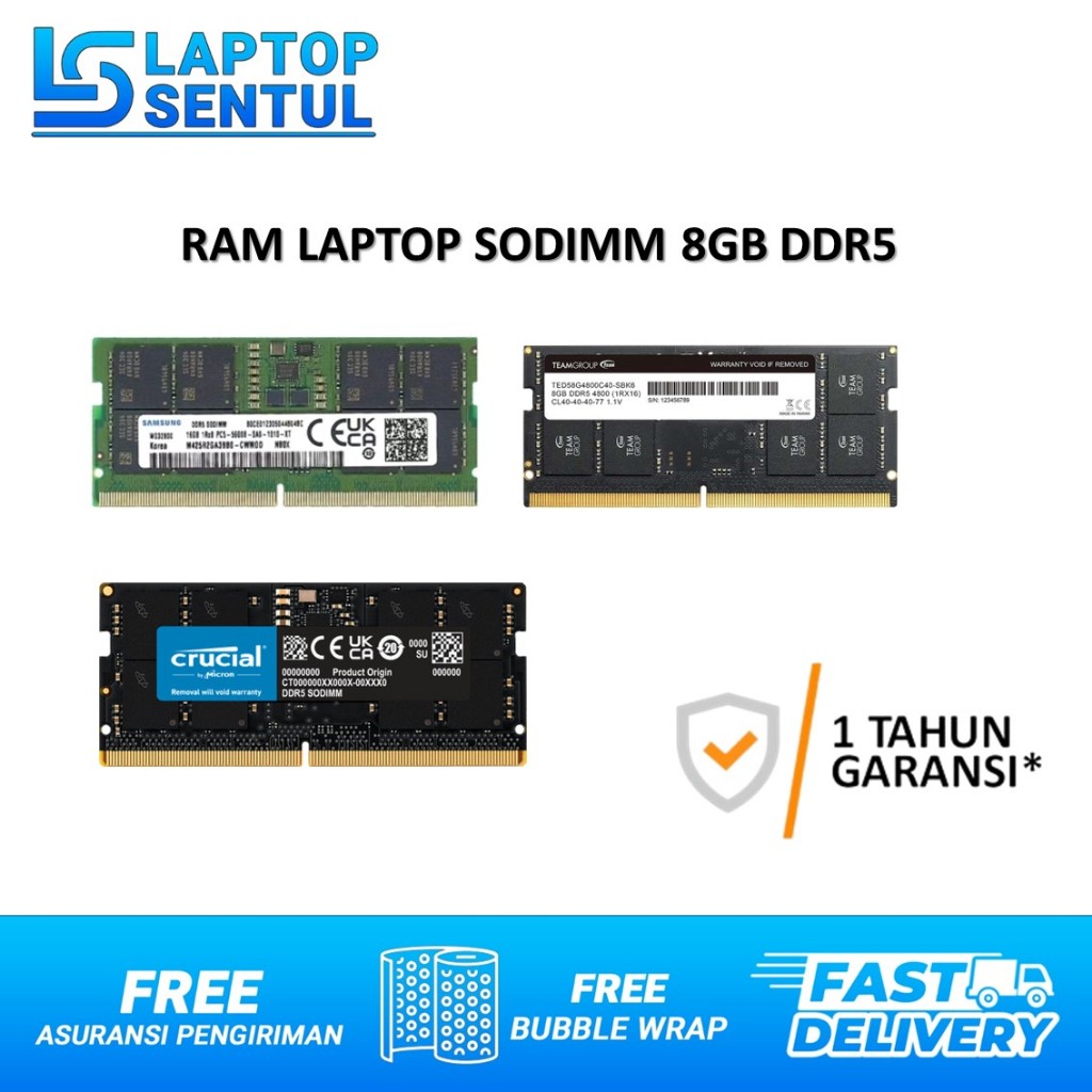 Jual RAM LAPTOP SODIMM 12GB DDR4 | DDR5 PC 5600 MHZ MURAH | Shopee ...