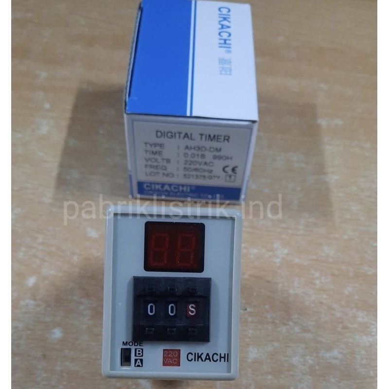 Jual Digital Timer AH3D DM 220V AC atau 110VAC atau 24VDC 2 digit ...
