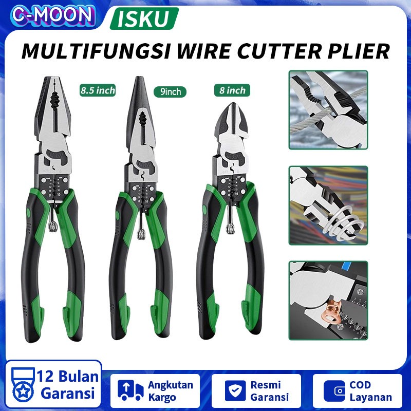 Jual ISKU Tang Kabel | Tang Potong Kawat CRV Multifungsi Wire Cutter ...