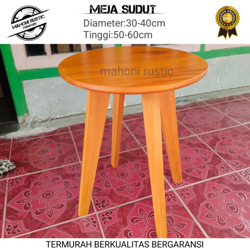 Jual Meja sudut meja bunga meja kopi meja kayu top table | Shopee Indonesia