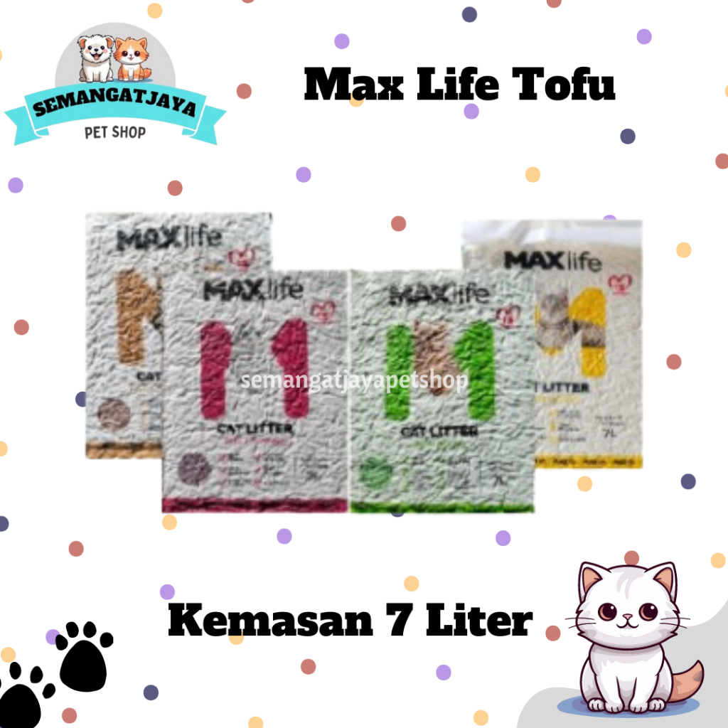 Jual Pasir Kucing - Maxlife Tofusoya all varian 7 liter | Shopee Indonesia
