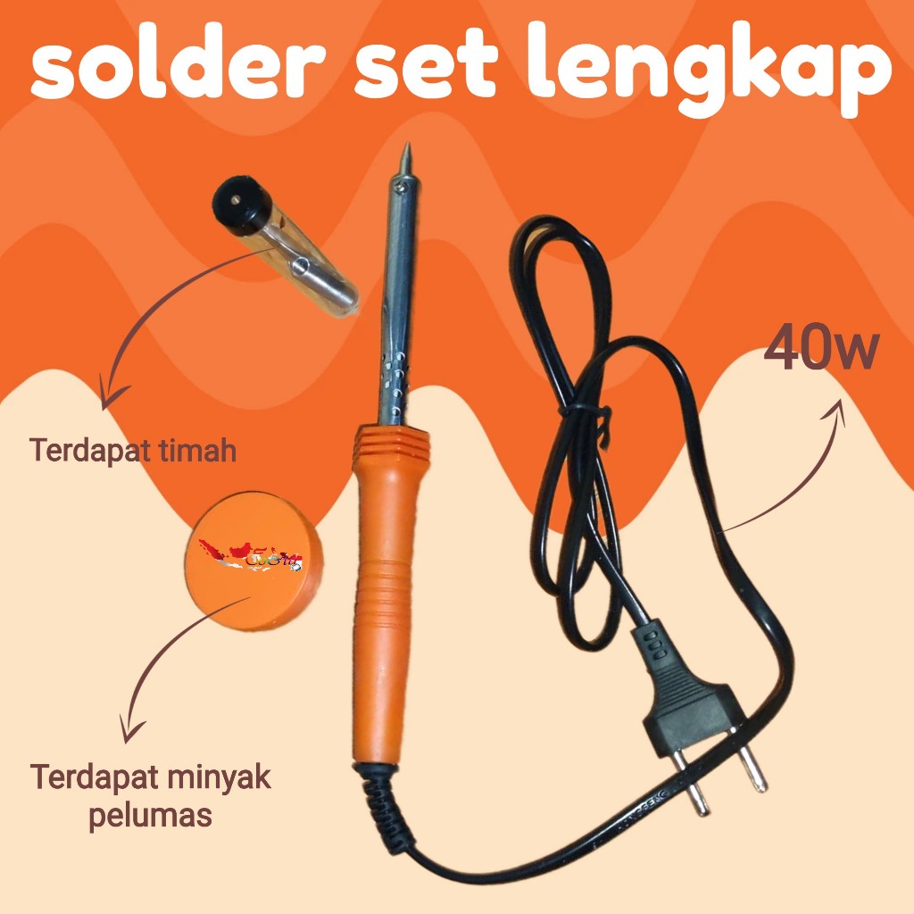 Jual SOLDER 40W Paket Lengkap / PEMANAS TEMBAGA / Soldering Iron 40W ...
