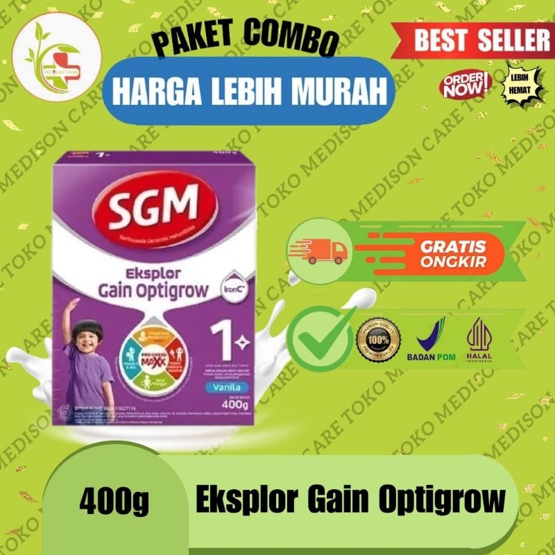 Jual sgm eksplor gain optigrow 1+ lanjutan PAKET COMBO MURAH | 8 12 24 ...