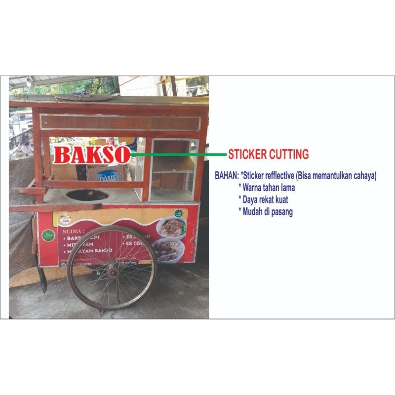 Jual STICKER CUTTING TULISAN BAKSO | Shopee Indonesia