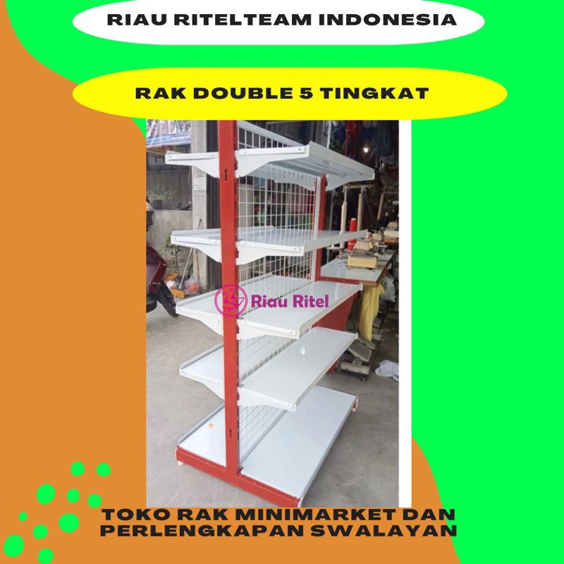 Jual RAK MINIMARKT RAK DOUBLE/ RAK TENGAH/ RAK DUA SISI. 5 TINGKAT ...