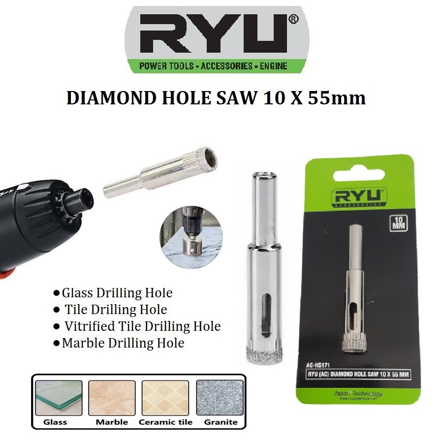 Jual Ryu by tekiro diamond core drill mata bor kaca / keramik / granite ...