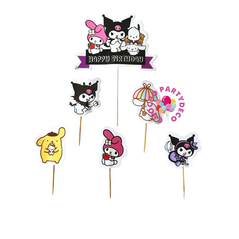 Jual Topper KUROMI / Topper Kue Sanrio Kuromi | Shopee Indonesia