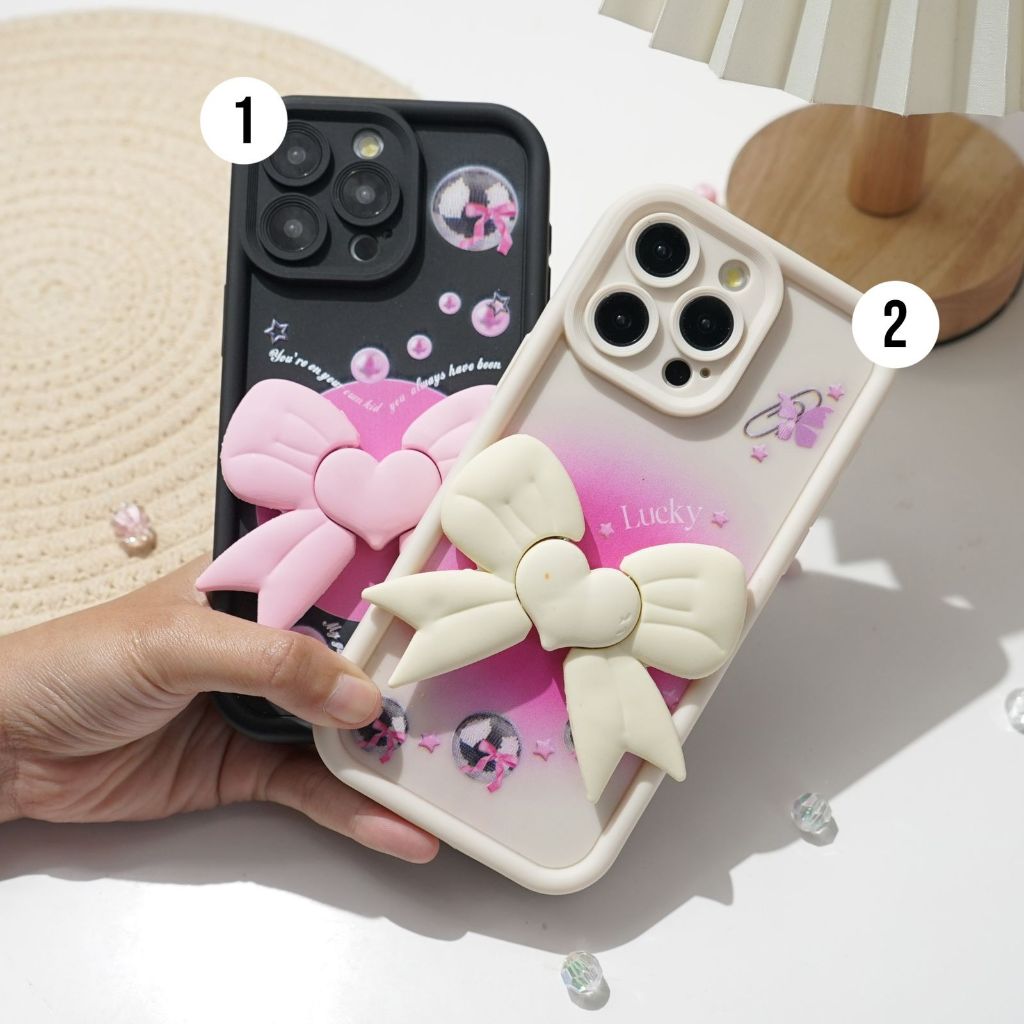 Jual Case 3D [25] Stand Pita Cute - Casing 3D Stand Pita - Redmi 12 12C ...