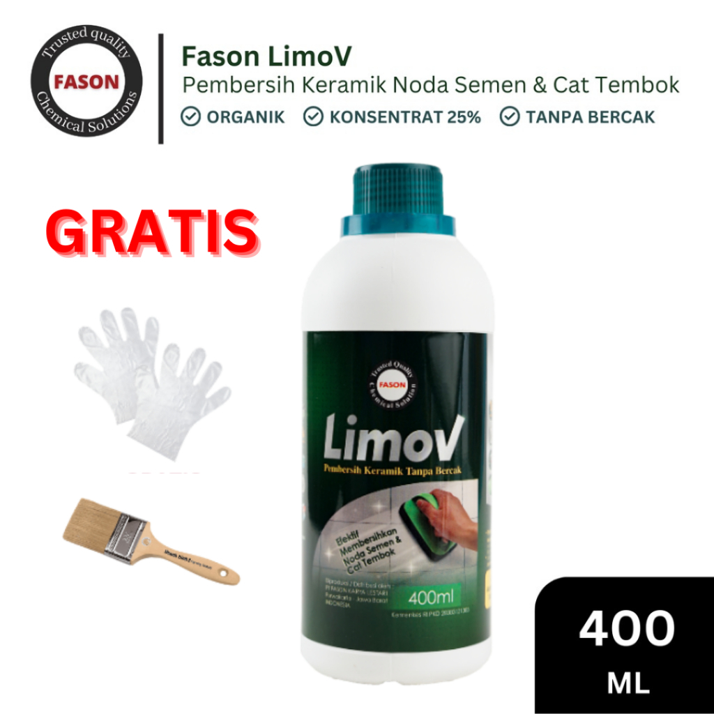 Jual Spesial Produk Fason Limov Pembersih Noda Semen dan Cat Tembok 400ml | Shopee Indonesia