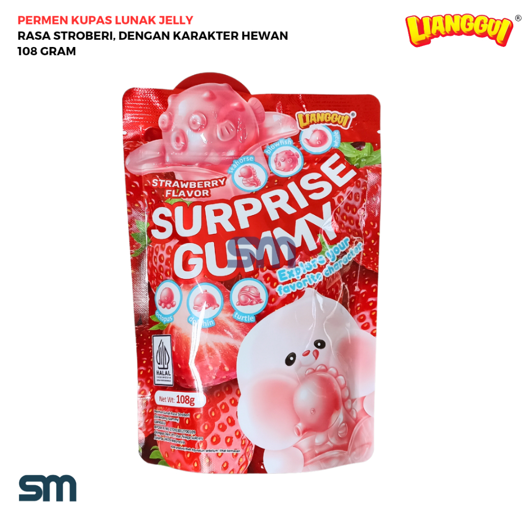 Jual LIANGGUI PERMEN LUNAK SURPRISE GUMMY JELLY ANEKA RASA BUAH 108 ...