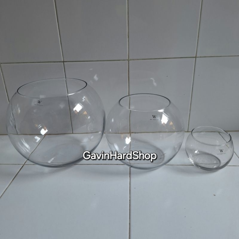 Jual Aquarium Toples Fish Bowl Tempat Undian Pot Bunga Hiasan Kaca ...
