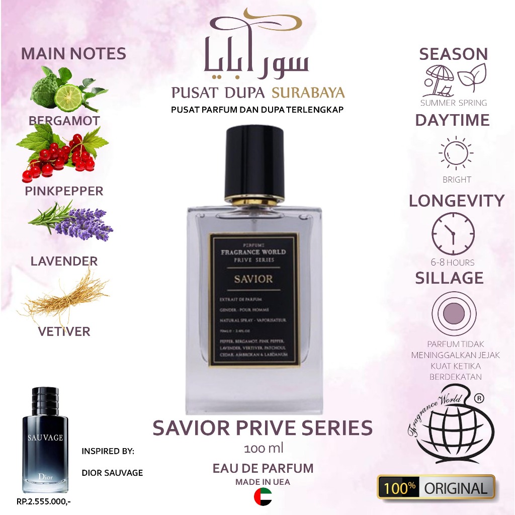 Jual Parfum Asli Arab Original Premium Fragrance World Savior Prive ...