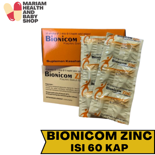 Jual Bionicom Zinc Isi 60 Kaplet | Multivitamin Zinc | Shopee Indonesia