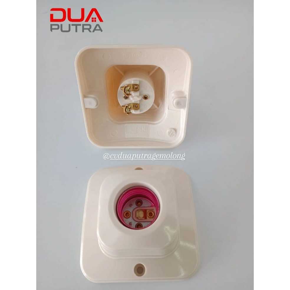Jual FITTING TEMPEL PUTIH BROCO/ FITTING PLAFON PERSEGI OVAL | Shopee ...