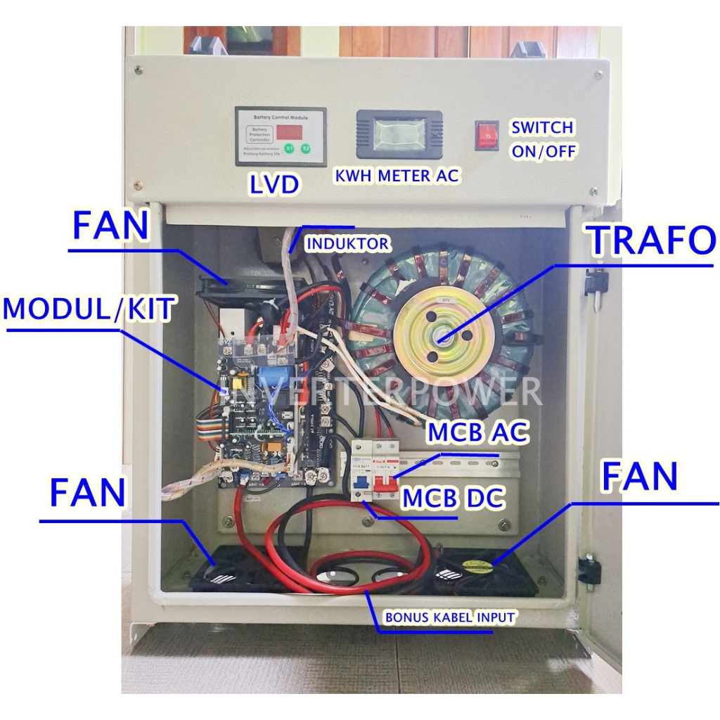 Jual Box panel 3kw inverter lengkap trafo 3000 W 3000w pure sine wave ...