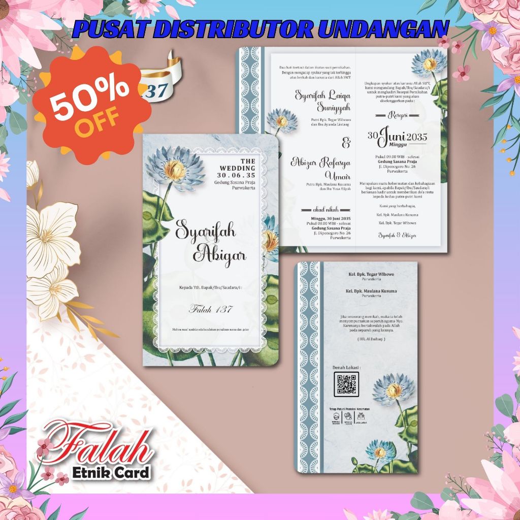 Jual Blangko Undangan Falah 137 | Blangko Undangan Murah | Blangko ...