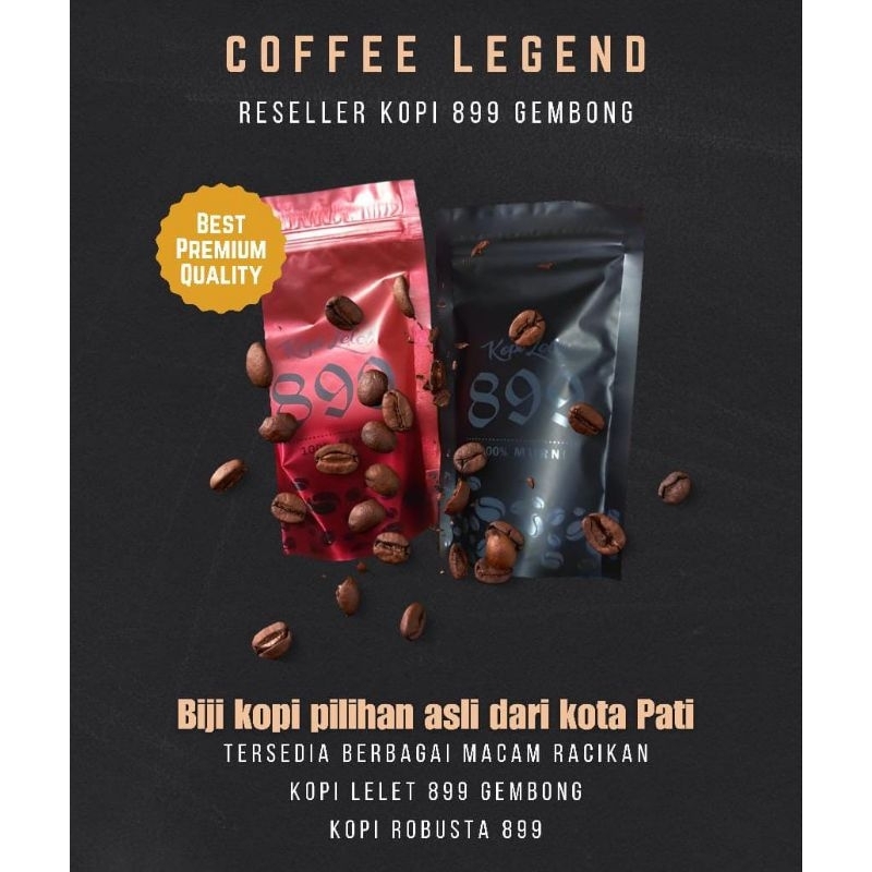 Jual (COD) KOPI ROBUSTA 899 | KOPI LELET 899 | Kopi GEMBONG 100 Gram ...