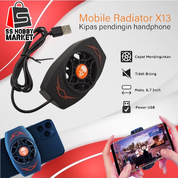 Jual Cooling fan kipas pendingin X13 Mobile Phone Radiator Gaming ...